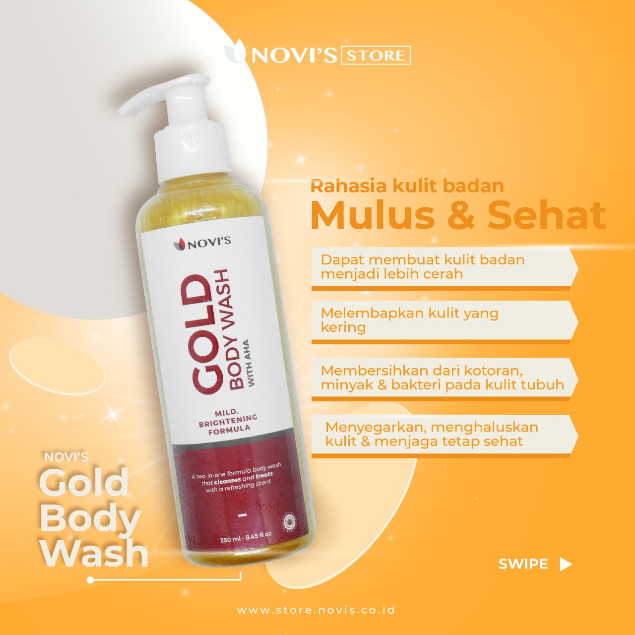 Novi’s AHA Gold Body Wash Memberikan Sensasi Wangi dan Segar – NOVIS ...